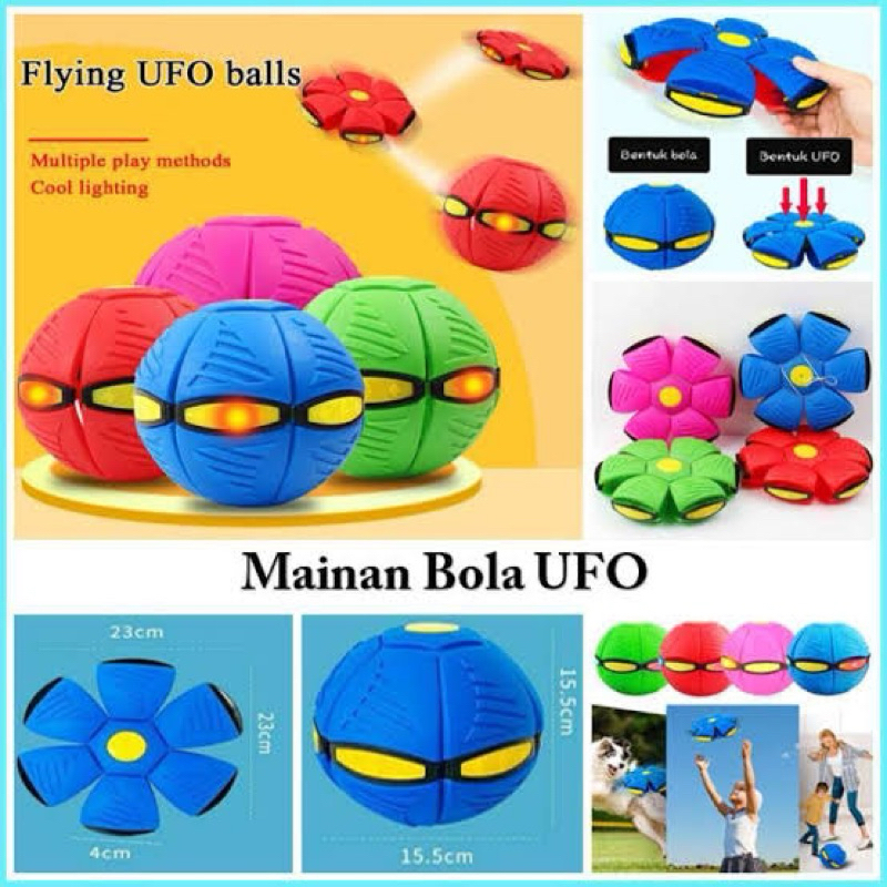 Jual Mainan Anak Bola Magic Ufo Lampu Terbang Injak Lempar Ball Led ...