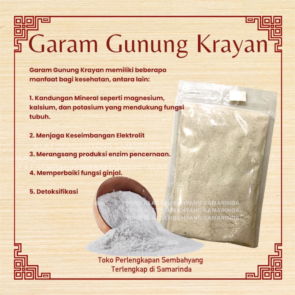 Jual Garam Gunung Krayan / Tinggi Yodium / banyak manfaat untuk ...