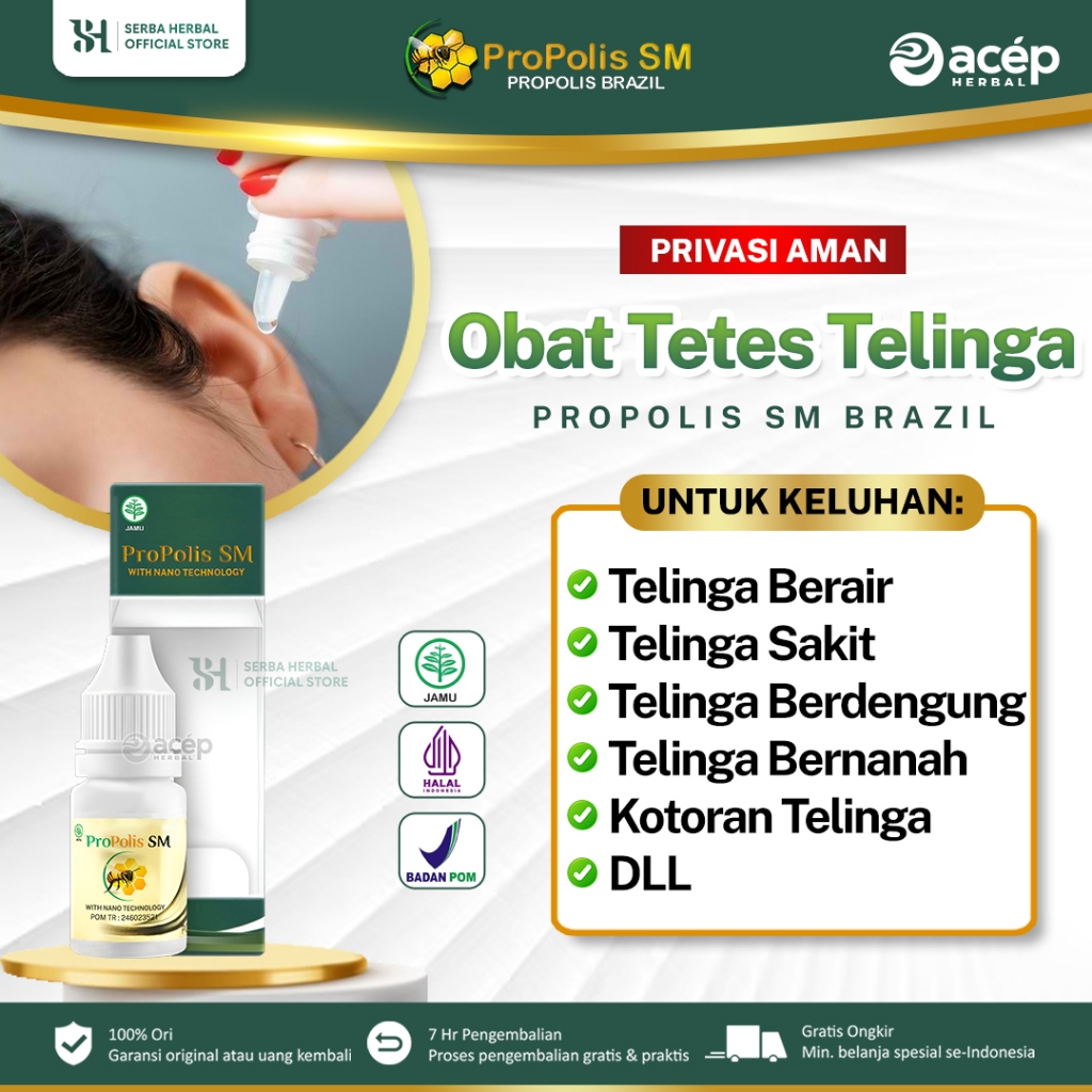 Jual Obat Herbal Tetes Telinga Sakit, Telinga Berdengung, Telinga ...