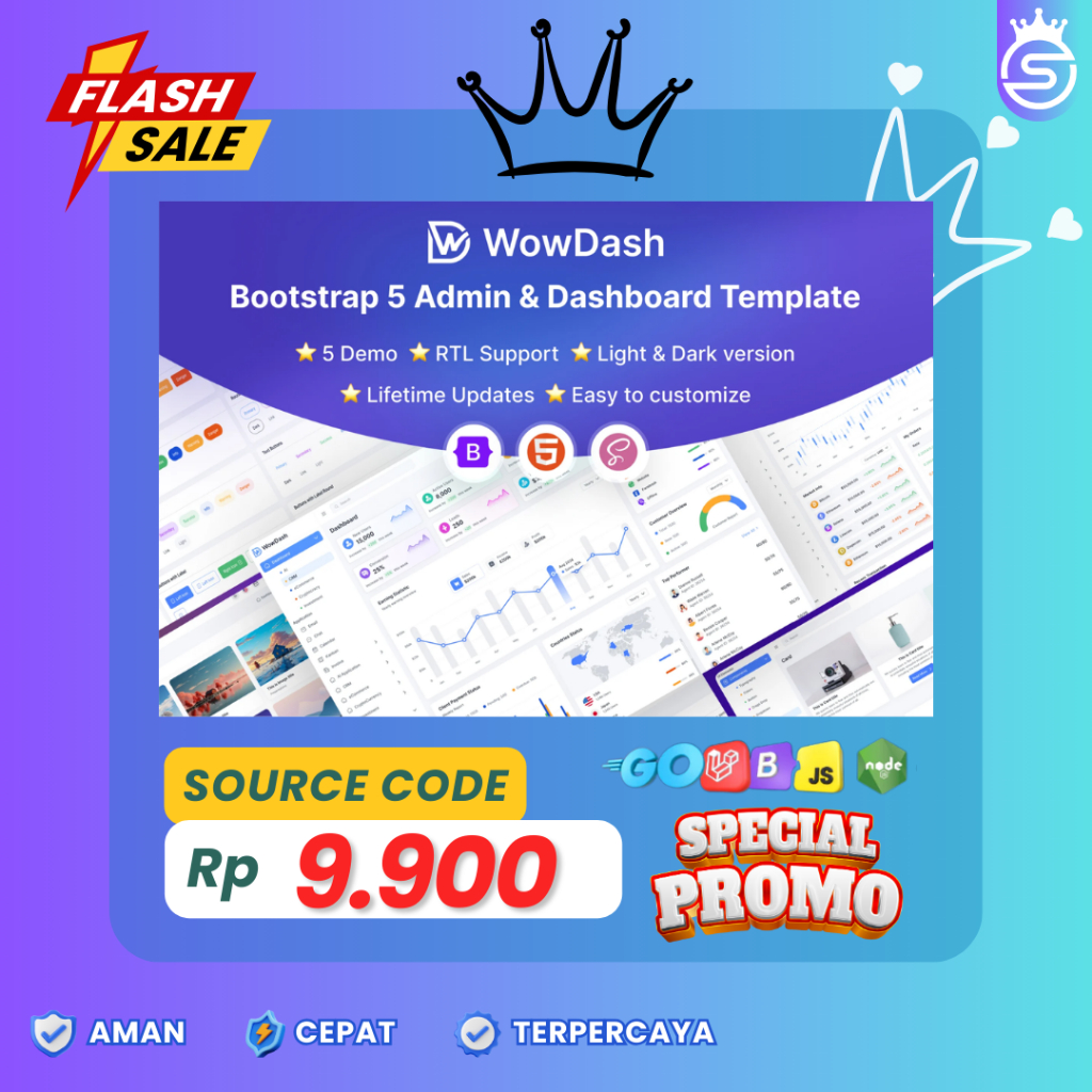 Jual WowDash - Bootstrap 5 Admin Dashboard HTML Template Multipurpose || Template Admin Source ...