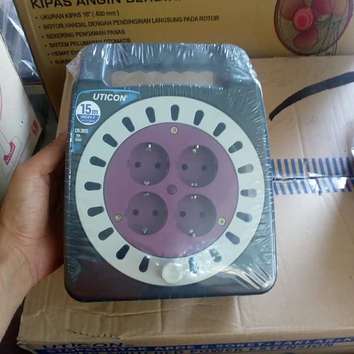 Jual Uticon Cable Reel 15m 15meter 15 meter Bok Box Kabel rol roll ...