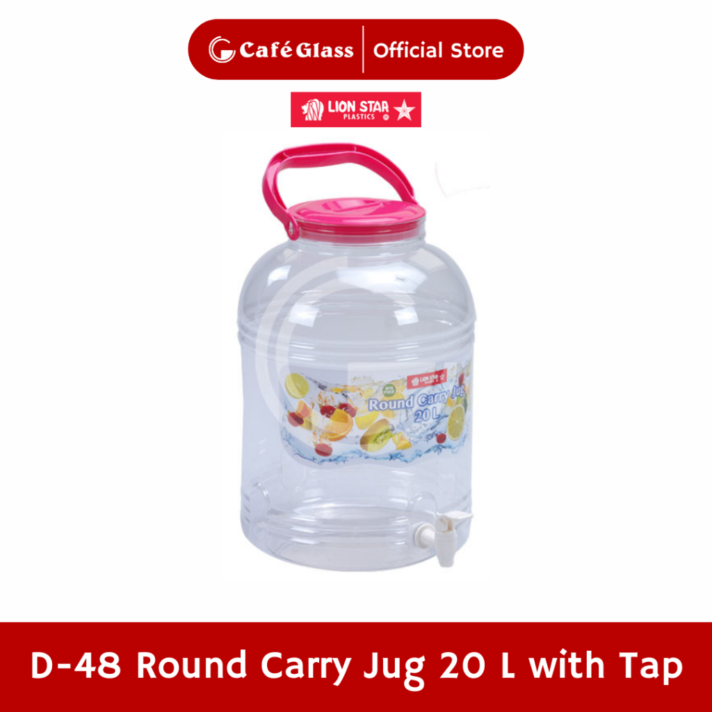 Jual DISPENSER AIR MINUM PLASTIK JUMBO 20 LITER D-48 Round Carry Jug ...