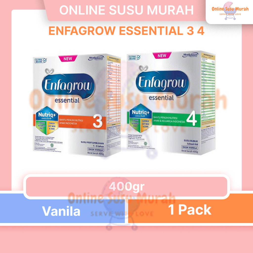 Jual ENFAGROW ESSENTIAL 3 4 400GR TAHAP 3 1-3 THN TAHAP 4 3 TAHUN KE ...