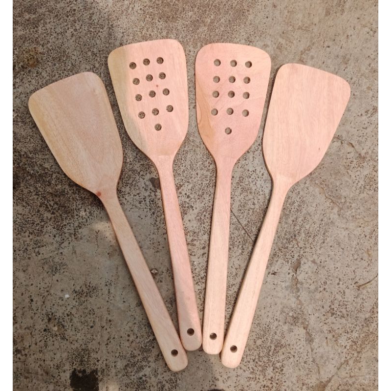 Jual Spatula kayu kualitas premium / sutil kayu mahoni besar panjang 35 ...
