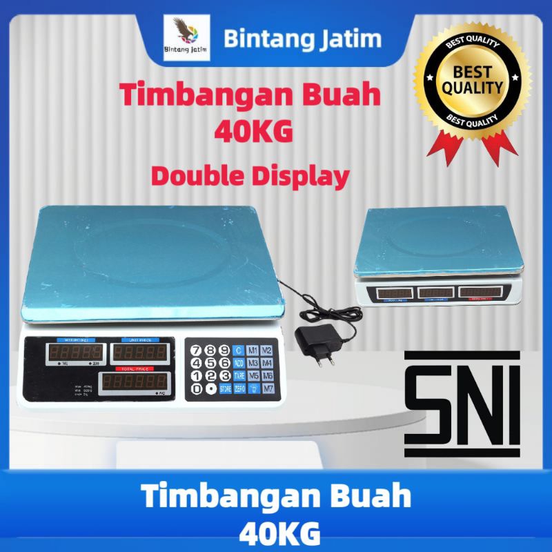 Jual Timbangan Buah Digital 40KG / Digital Computing Scale 40KG Double Display | Shopee Indonesia