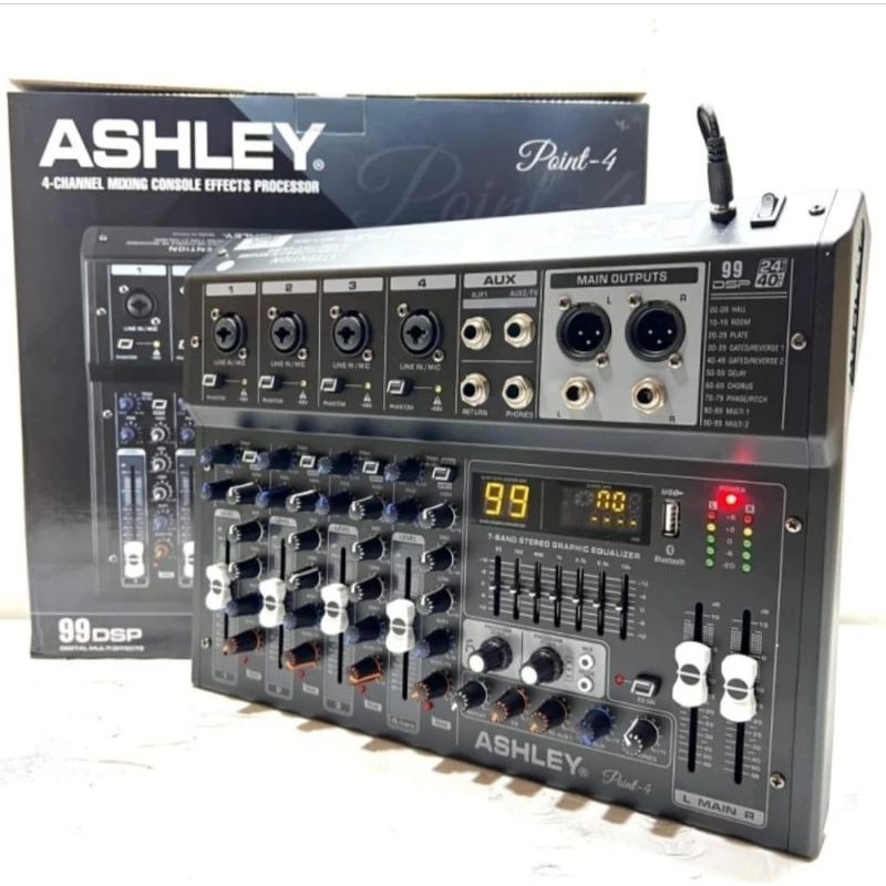 Jual Mixer Ashley Point 4 Original 4 Channel Bluetooth - PC Soundcard | Shopee Indonesia