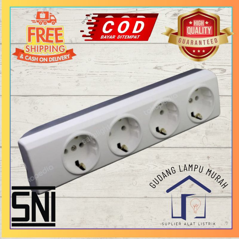 Jual Stop Kontak Arde Broco 4Lubang Terminal Arde Broco 4L Stop Kontak ...
