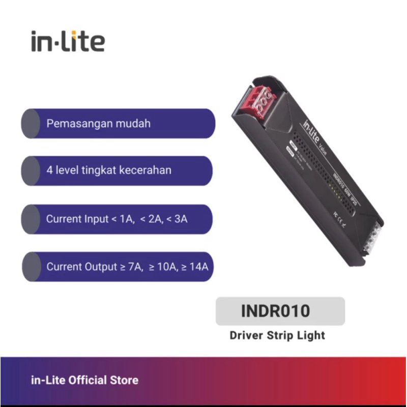 Jual ADAPTOR DRIVER TRAFO PSU LED STRIP INLITE 5A 12V 60W -INDR010 ...