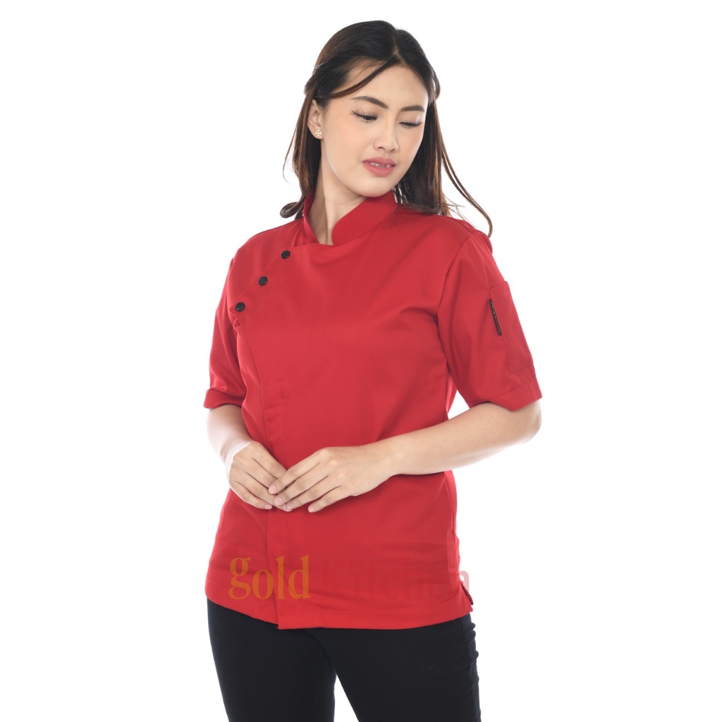 Jual Baju Chef Baju Koki Chef Jacket Seragam Kerja Pria Wanita Lengan ...