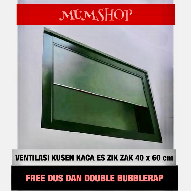 Jual Loster Kusen Aluminium Kaca Mati Zik-Zak 40 x 60 cm | Shopee Indonesia