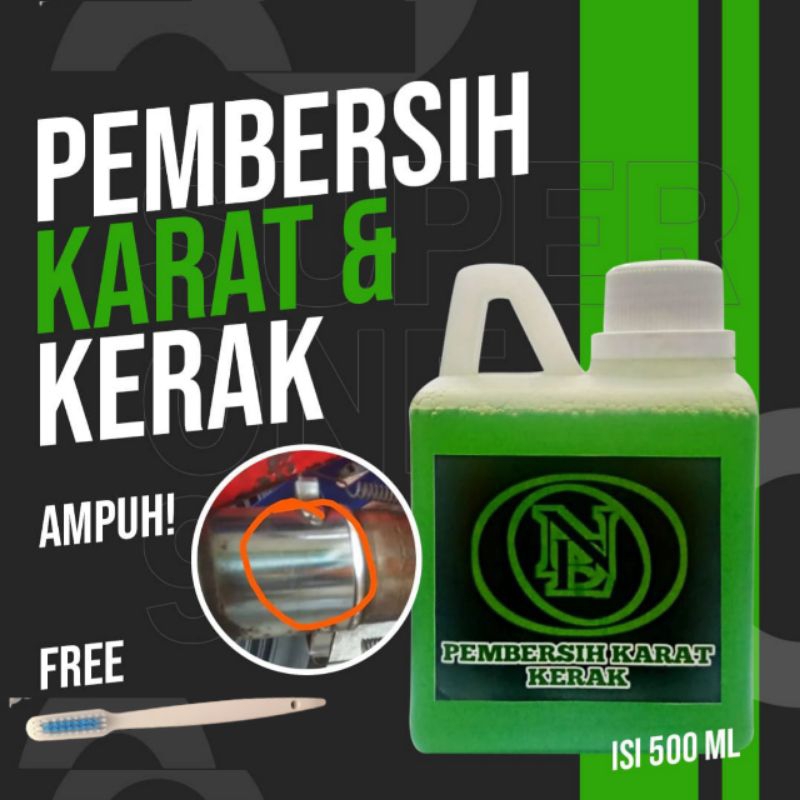 Jual SUPER ONE CAIRAN PEMBERSIH KARAT KERAK MESIN KENDARAAN MOBIL MOTOR 500 ML free sikat ...