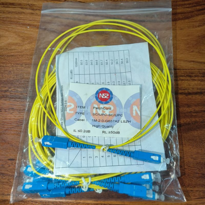 Jual fiber optic patchcord patch cord 1 meter 2mm NS2 high quality ...