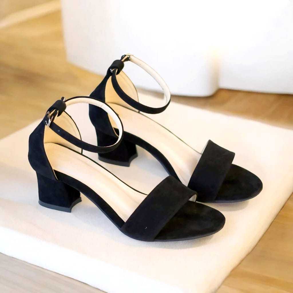 Jual sepatu hells wanita hitam 5cm | Shopee Indonesia