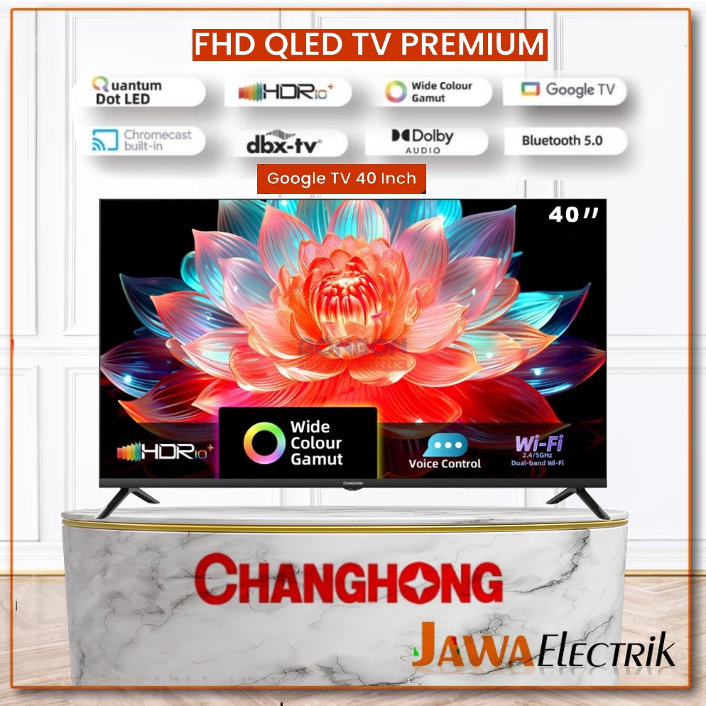 Jual Changhong QLED TV L40QCN1 40 inch FHD Dolby Audio Google Play Netflix Youtube Bluetooth USB ...
