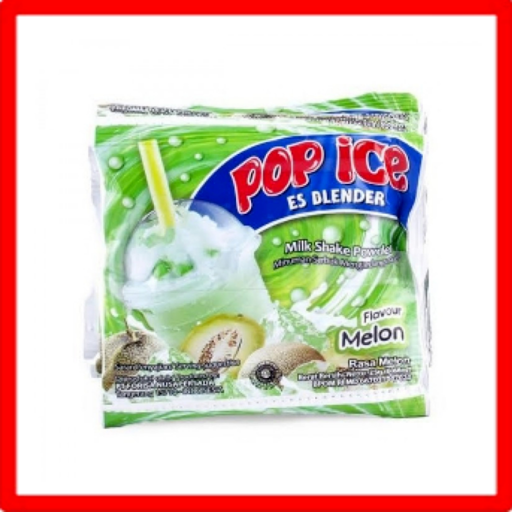 Jual POP ICE RASA MELON RENCENG ISI 10 SACHET @ 25 GRAM | Shopee Indonesia
