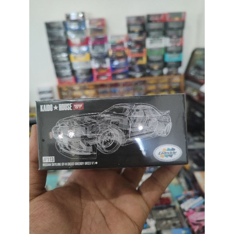 Jual Mini GT x Kaido House #113 Nissan Skyline GTR R33 Greddy White ...