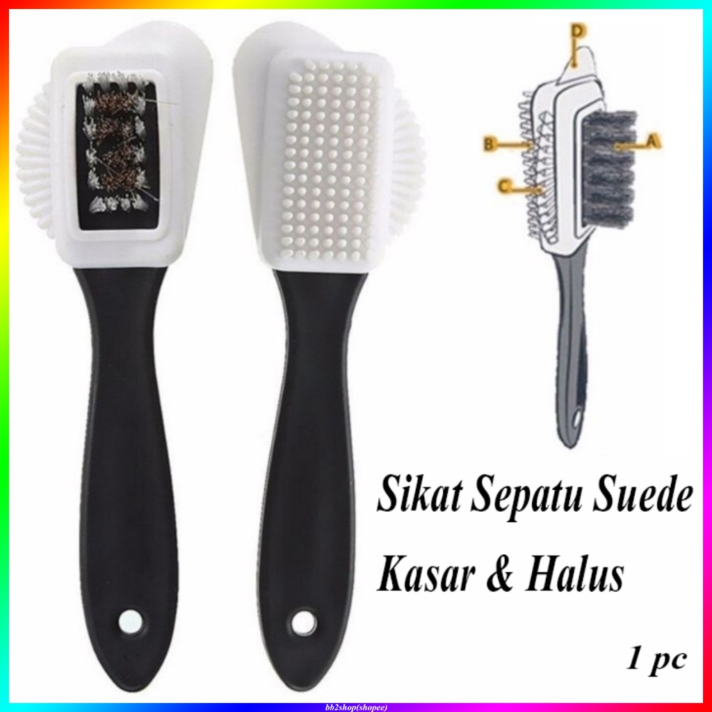 Jual Sikat Sepatu Suede 3 Sisi Nubuck Brush Alat Pembersih Serbaguna ...