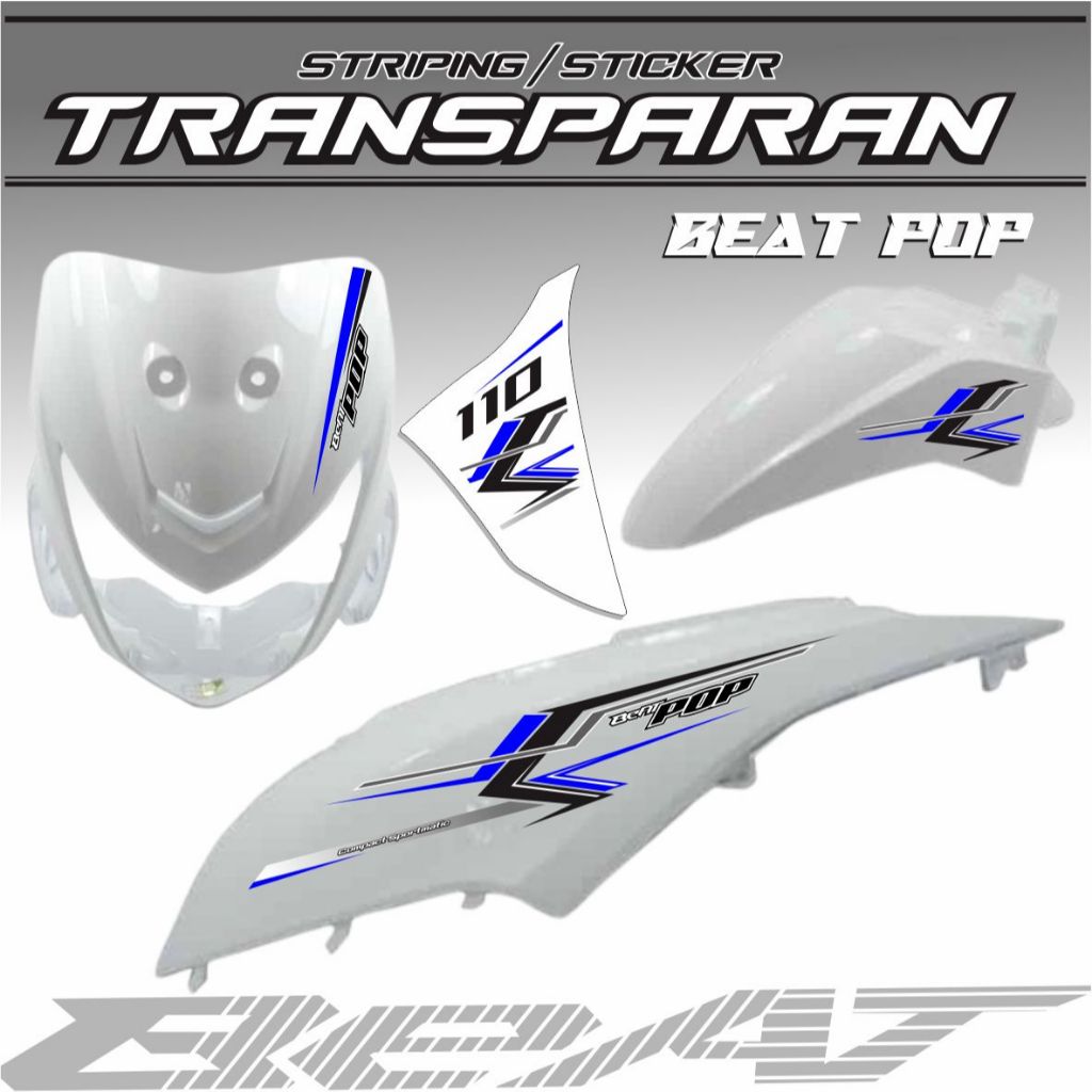Jual STIKER TRANSFARAN / STRIPING MOTOR BEAT POP NEW / VARIASI ...