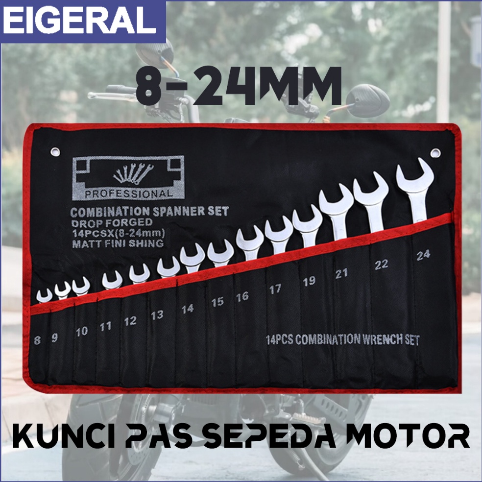 Jual Harga Bulan Ini Tool Superman Kunci Ring Set 14PCS 824mm Kunci ...
