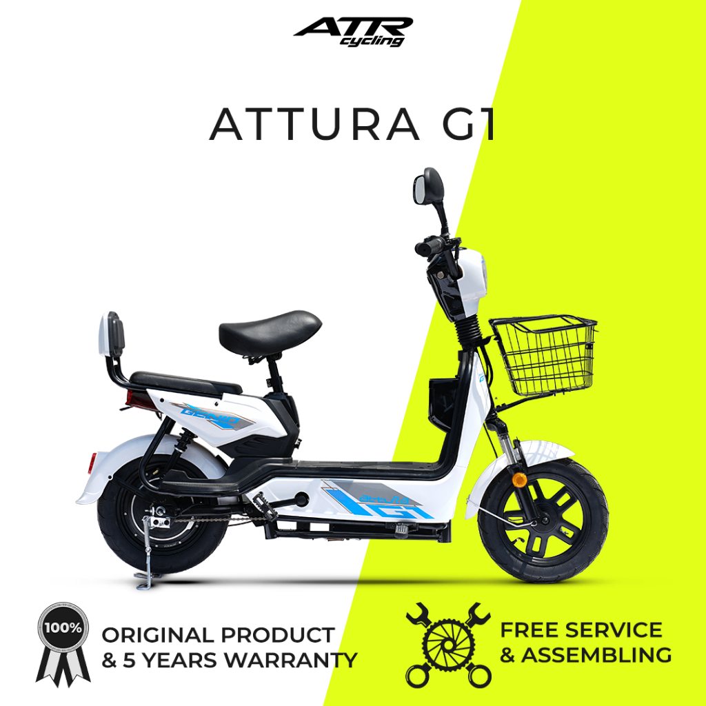 Jual SEPEDA LISTRIK E-MOPED 14" GENIO ATTURA G1 (23) WH-BL | Shopee ...