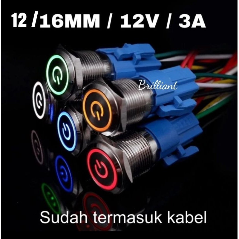 Jual Saklar Switch ON OFF Pantul - Switch Push Saklar Universal Bulat ...