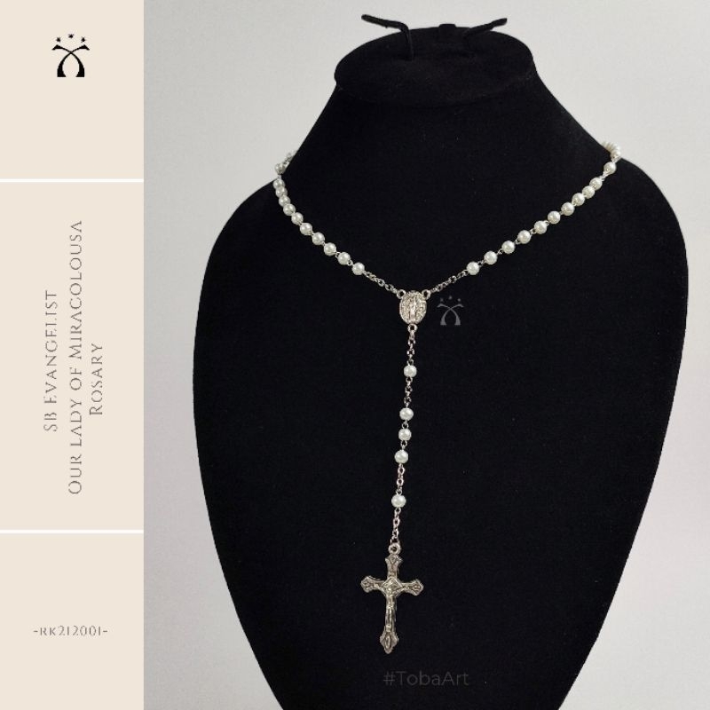 Jual TobaArt - RK Kalung Rosario Mutiara Art Salib Evangelist + Cent ...