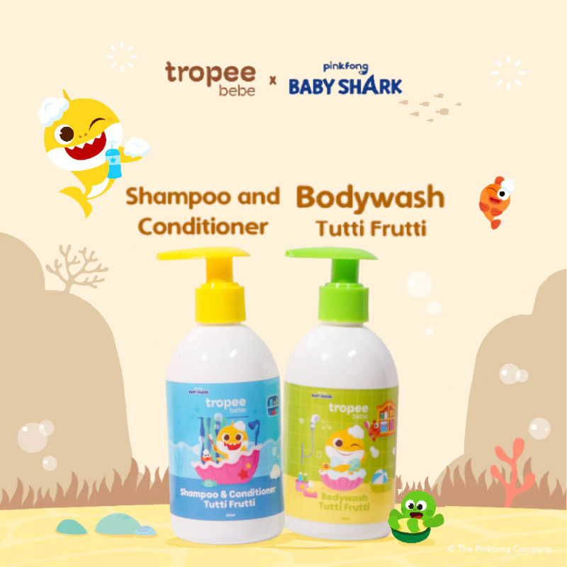 Jual Tropee Bebe x Pinkfong Body Wash | Shampoo & Conditioner 250ml ...