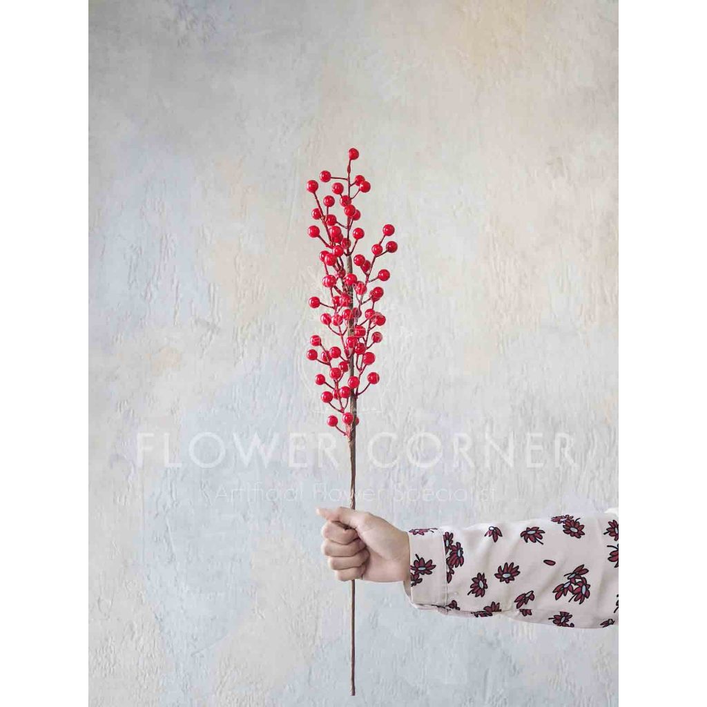 Jual Berry Artificial Ilex Tangkai Panjang Ukuran Kecil (B24067 ...