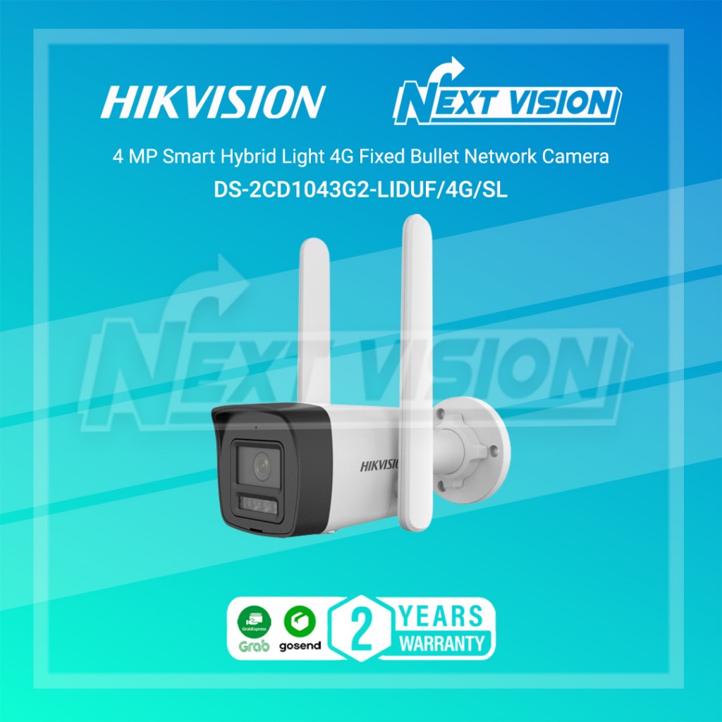 Jual DS-2CD1043G2-LIDUF/4G/SL - HIKVISION IP 4MP 4G SMART HYBRID LIGHT BULLET CAMERA | Shopee ...