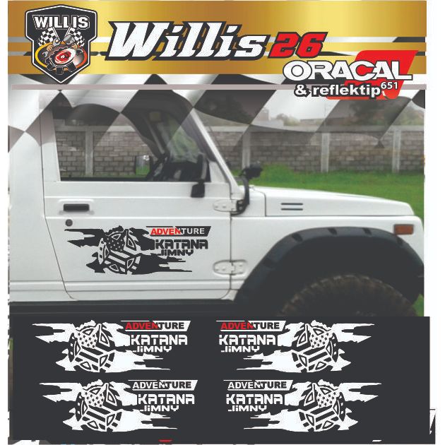 Jual Stiker Cutting Stiker Striping Mobil ADVENTURE Jeep Katana Jimmy ...
