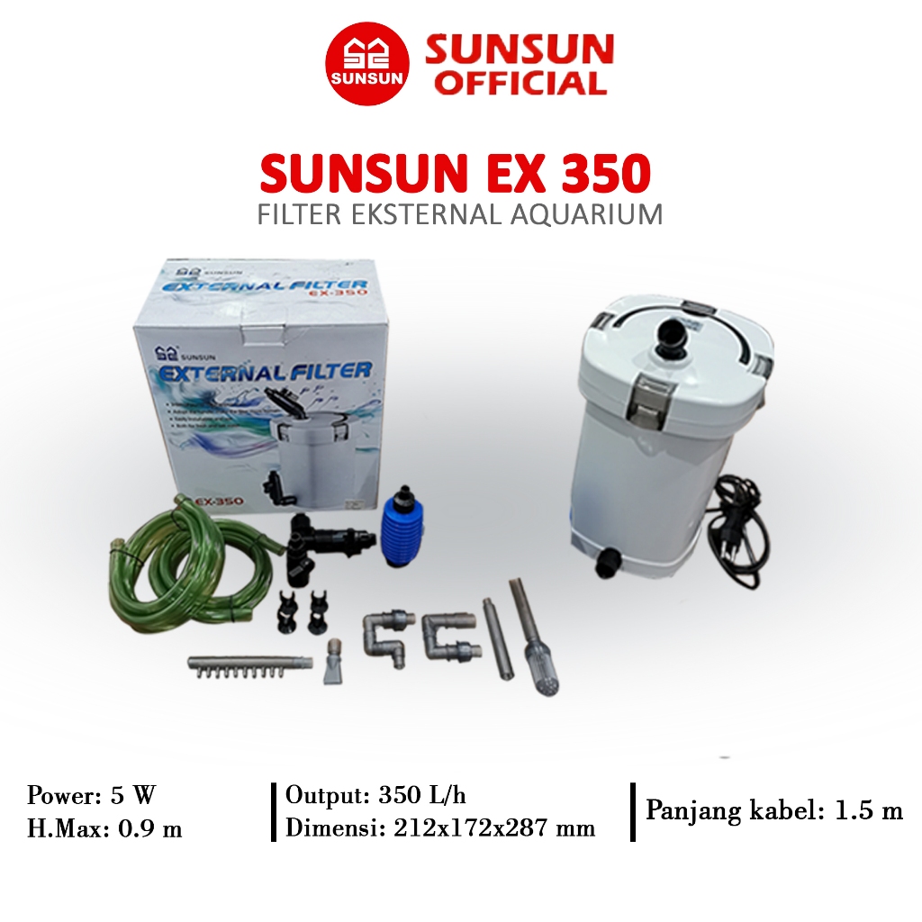 Jual SUNSUN EX 350 Series Eksternal Filter Canister Aquarium Aquatic 350 Lph | Shopee Indonesia