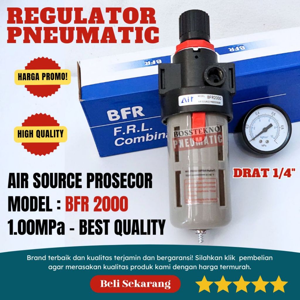 Jual REGULATOR FILTER ANGIN BFR 2000 3000 4000 1 TABUNG DRAT 1/4" BEST ...