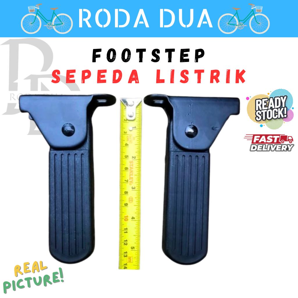 Jual PIJAKAN SEPEDA LISTRIK - INJEKAN FOOTSTEP SEPEDA LISTRIK HITAM ...
