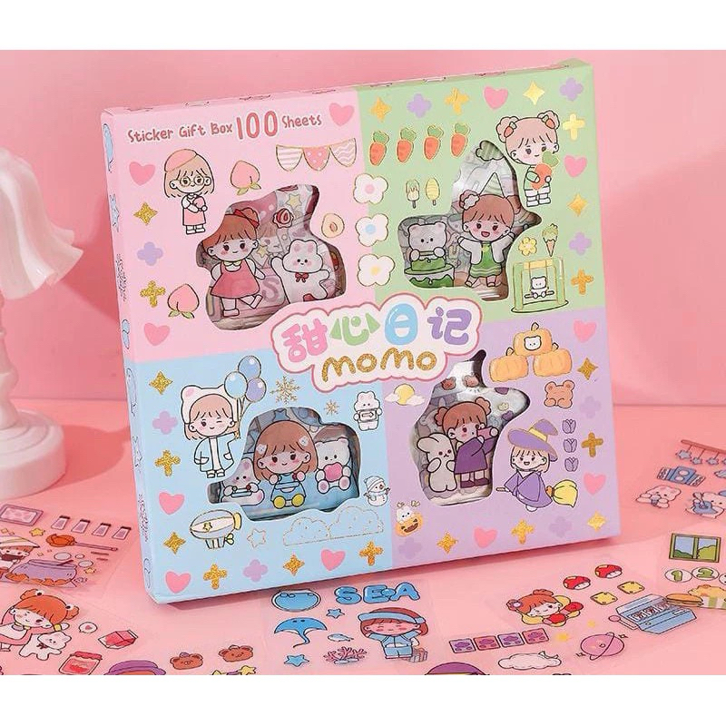 Jual STICKER MOMO RAINBOW ISI 100pc READY STCOK | Shopee Indonesia