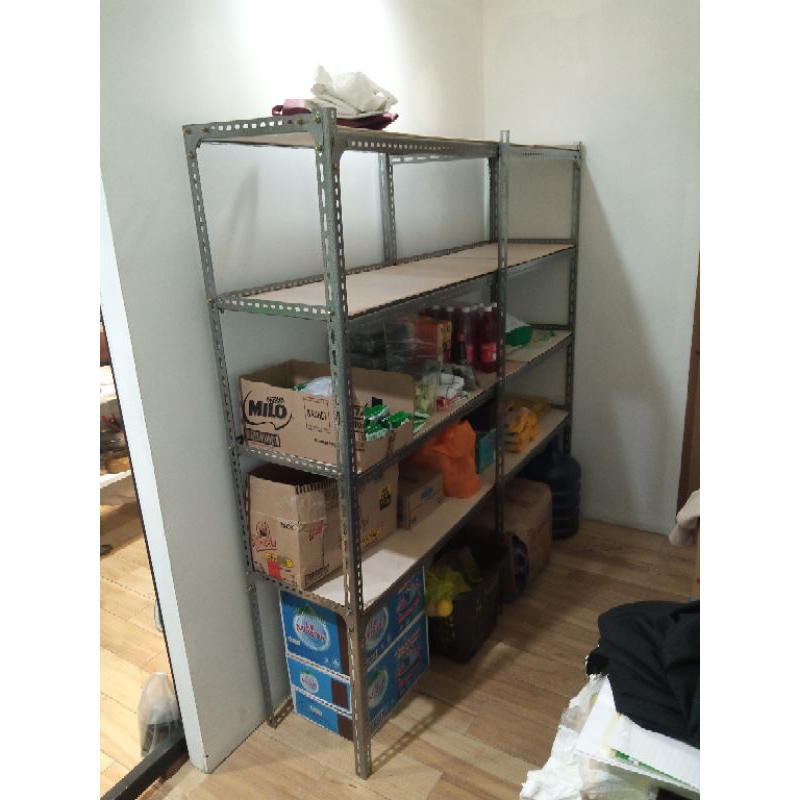 Jual rak besi siku lubang t180 p150 L40cm 5 susun 6 tiang rak kantor ...