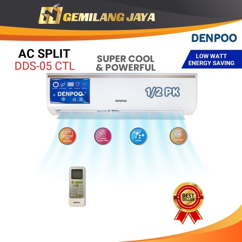 Jual Denpoo AC 1/2 PK DDS 05 CTL Low Watt R32 | Shopee Indonesia
