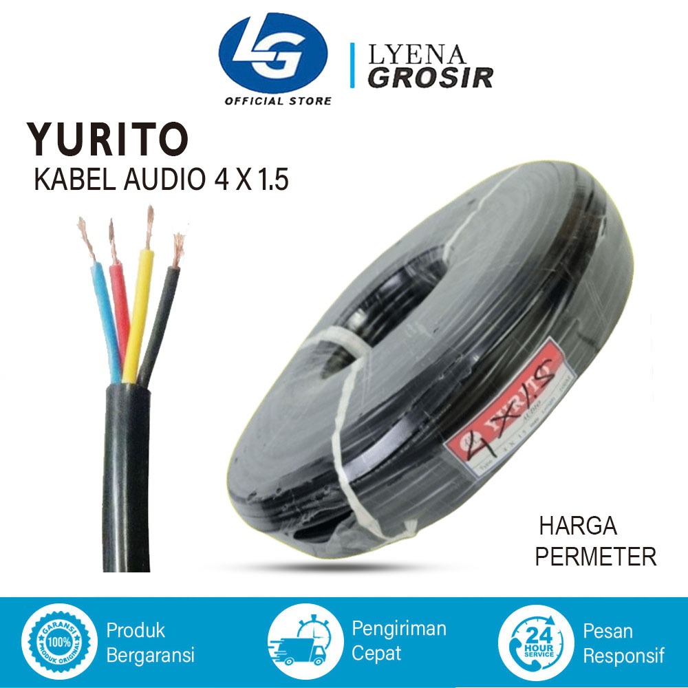 Jual KABEL AUDIO NYYHY YURITO 4 X 1.5mm Ecer Meteran | Shopee Indonesia