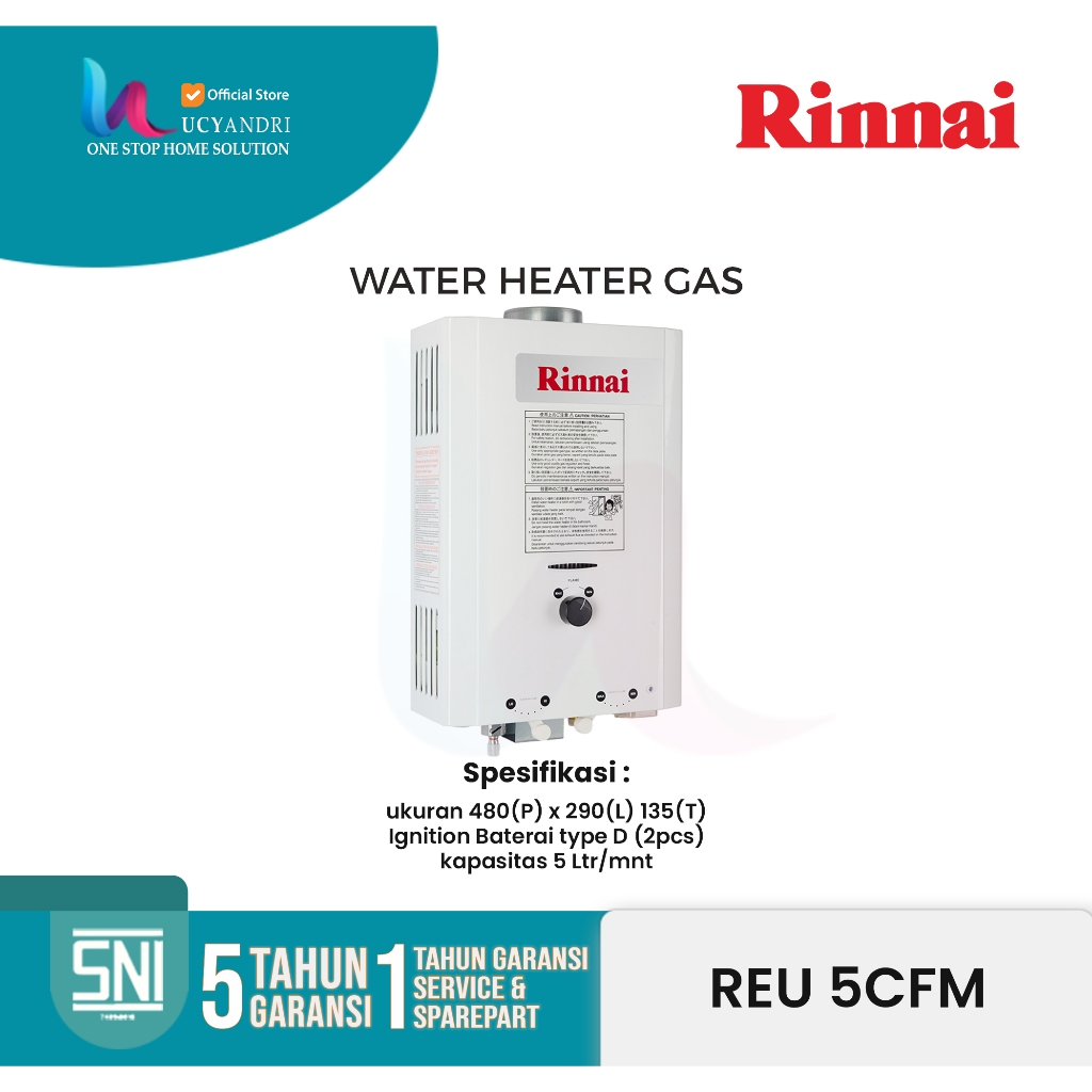 Jual Water Heater Gas Rinnai REU-5CFM dan REU-5 CFM 100% ORIGINAL | Shopee Indonesia