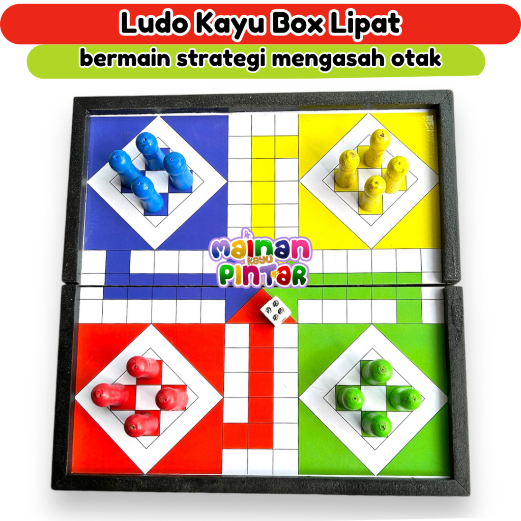 Jual Ludo Kayu Set Ekonomis Mainan Anak Family Board Game | Shopee ...