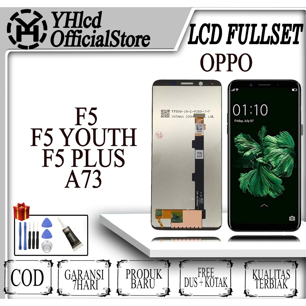 Jual LCD Touchscreen OPPO F5 / F5 Youth / F5 Plus / A73 Original | Garansi 1 Tahun Garansi lem+ ...