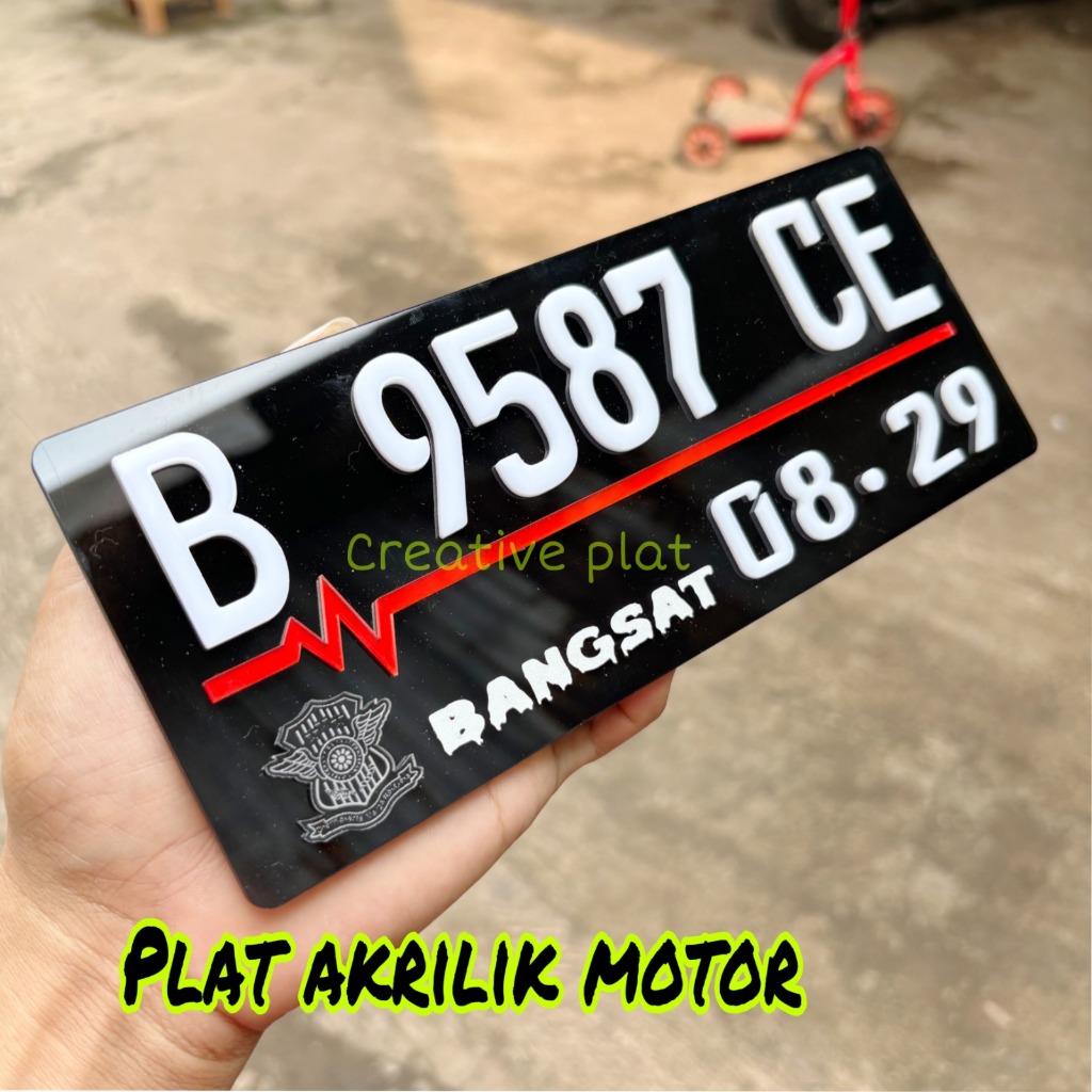 Jual Plat Nomor Custom Plat Akrilik Variasi Plat Baut Tanam Murah Cocok ...