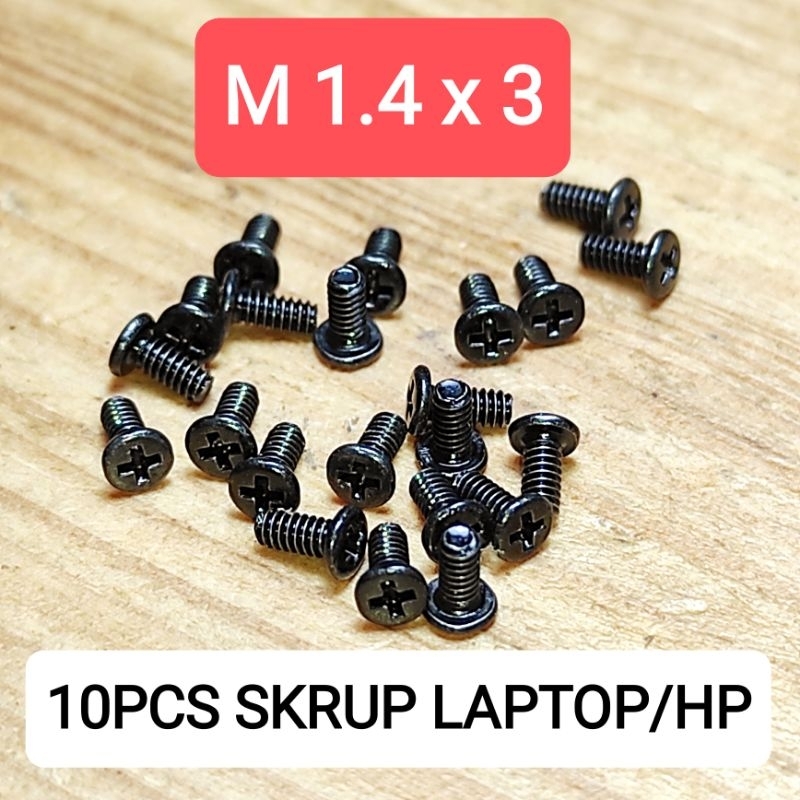 Jual [10PCS] Baut Skrup HP atau Laptop ukuran 1.4mm mur M 1.4 x 3 mm ...