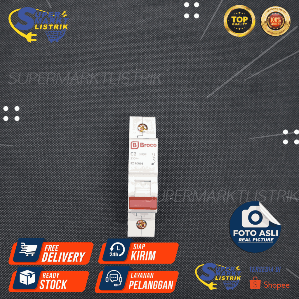 Jual Broco MCB Listrik PLN 1P 2A 4A 6A 10A 16A 20A 25A 32A | Shopee ...