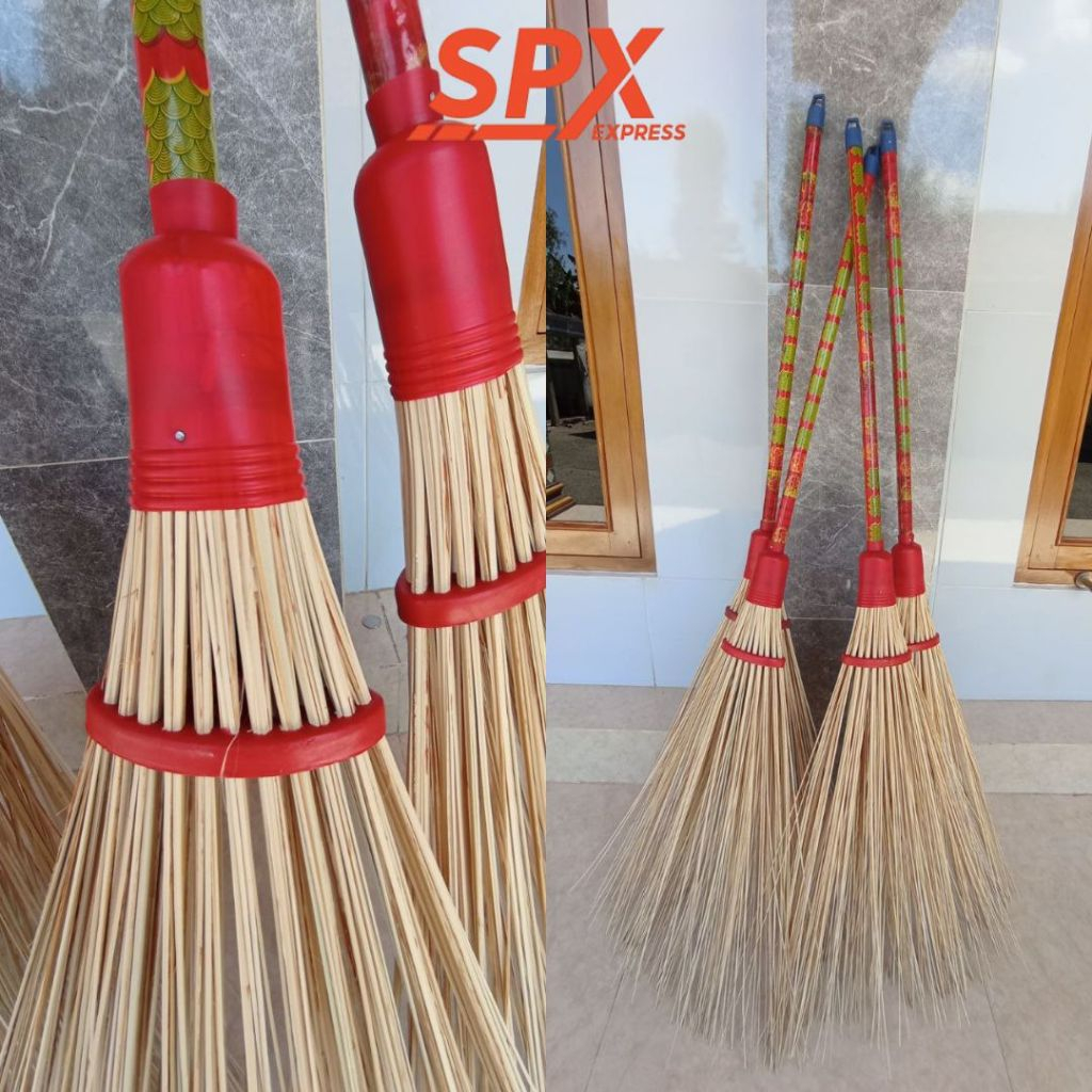 Jual sapu lidi anti rontok | sapu lidi bergagang kayu | sapu lidi jalan ...