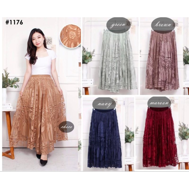 Jual Rok Tutu Brokat -Rok Tutu Premium--Rok Brokat Import Pj 85-93 CM ...