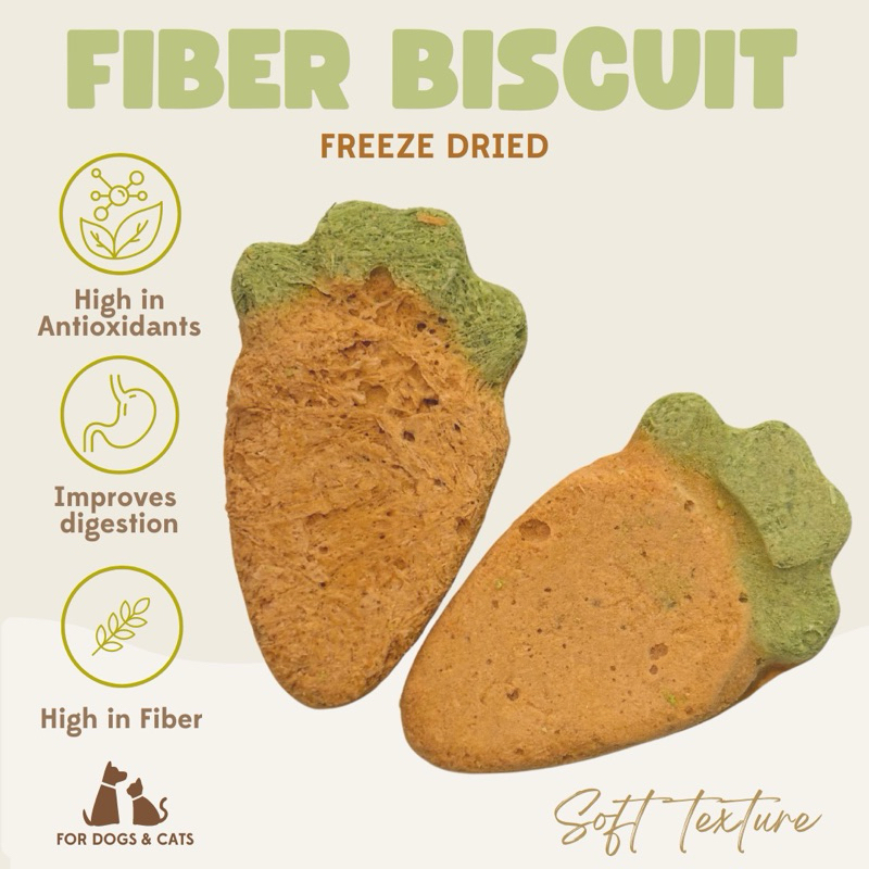 Jual Freeze Dried FIBER BISCUIT Soft Treats Cats & Dogs |Snack Sayur ...
