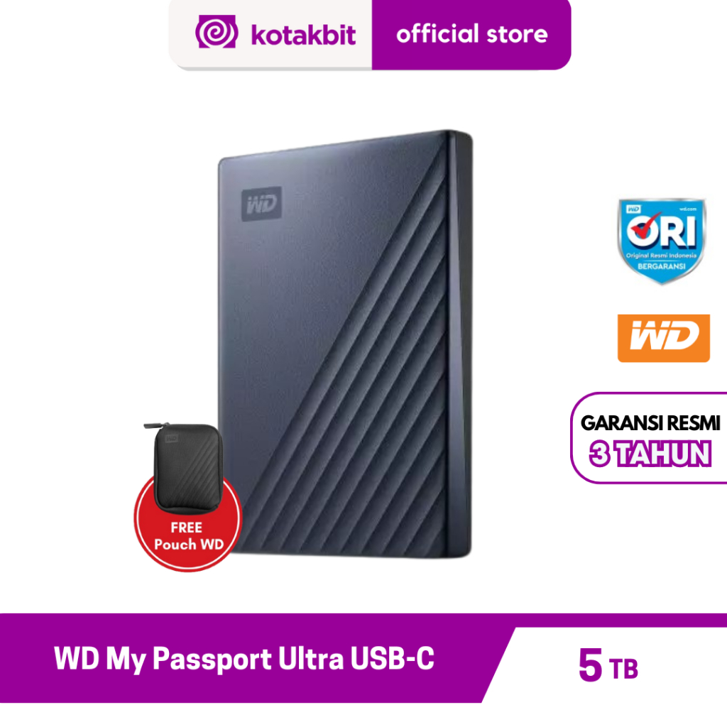 Jual WD MY Passport Ultra USB-C 5TB USB Type C USBC hd hdd hardisk ...