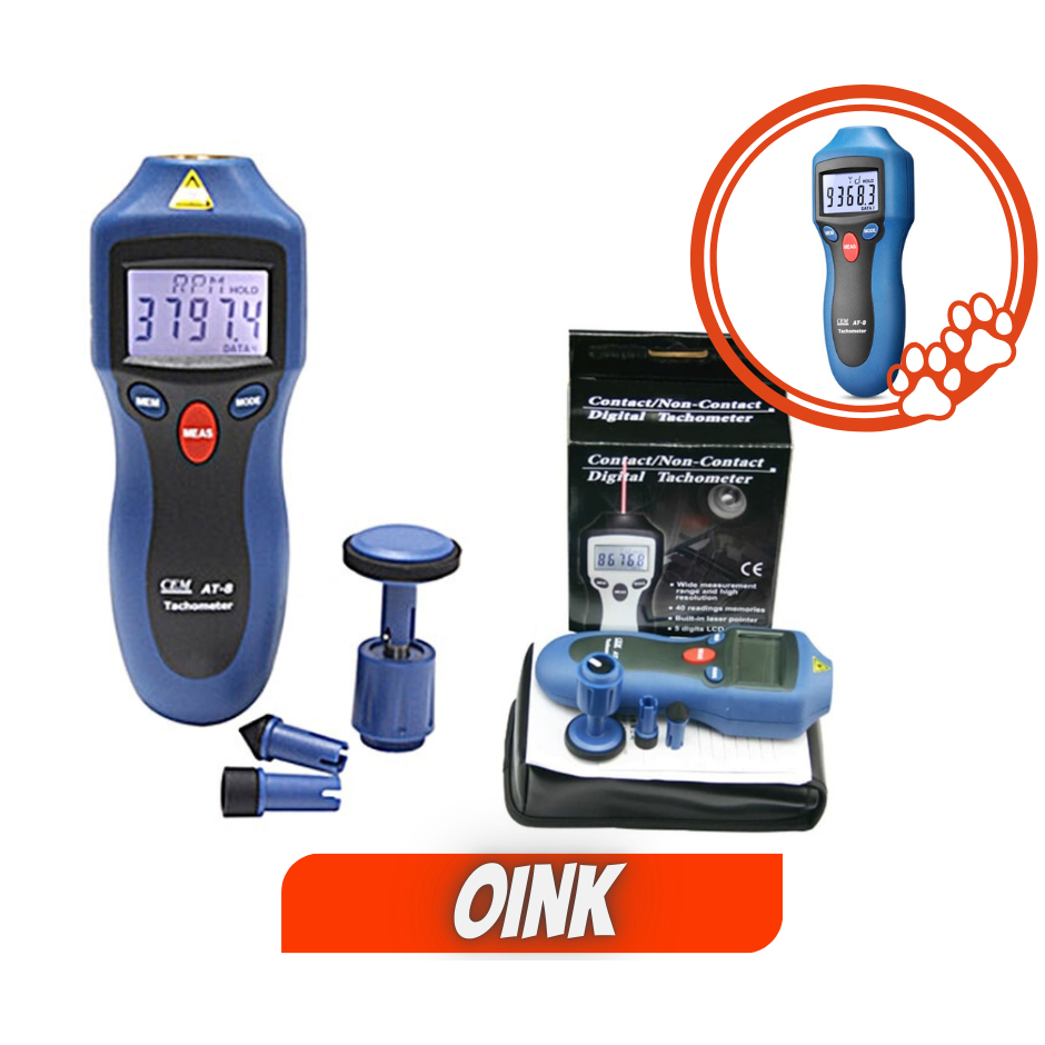 Jual Tachometer Digital CEM AT 8 Contact Non Contact Asli | Shopee ...