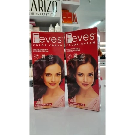 Jual CC Feves Hair Color Cream 100ml + Oxidizer Cream 100ml/ semir ...