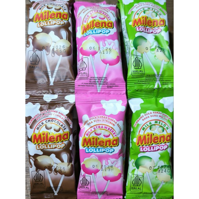 Jual permen milena lolipop susu candy isi10's | Shopee Indonesia